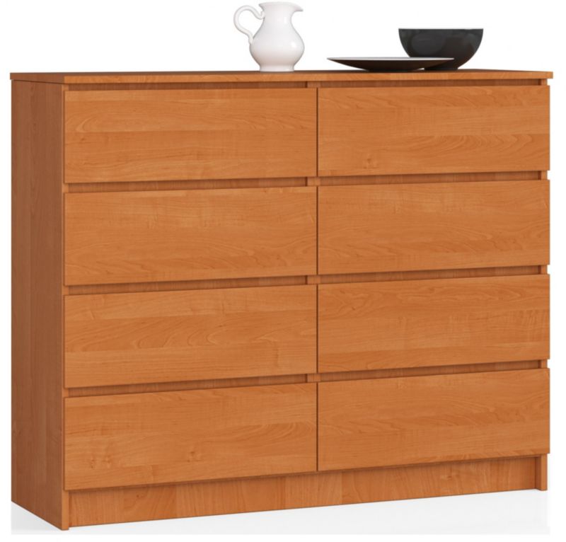 Komoda Akord K120 Olcha 120 cm 8 szuflad kolor Olcha mat 120x40x99 cm 1 ...