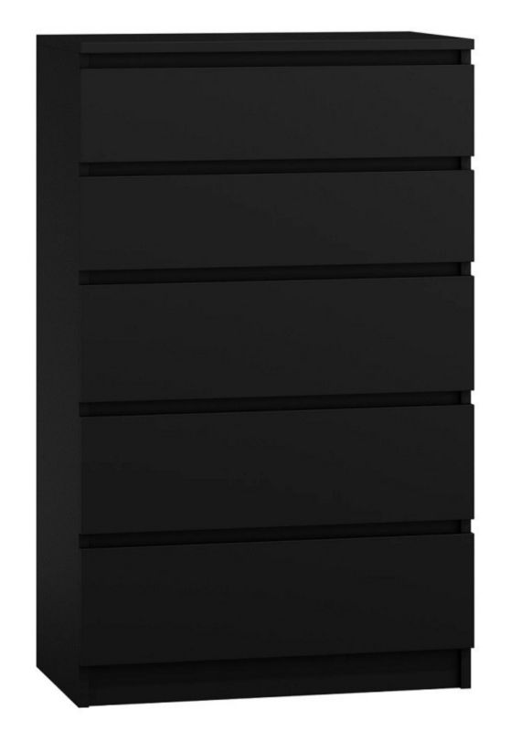 Komoda Topeshop Malwa M5 Czerń 5 Szuflad Szafka 40x70x109,5 cm 1 szt. | Majsterkowanie w Castoramie
