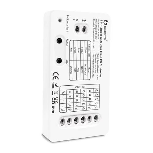 Kontroler LED mini Sone Zigbee RF 5w1 Tuya RGB+CCT RGBW CCT Dimmer 6A 1szt.
