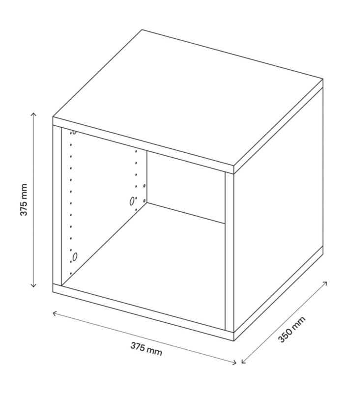 Korpus GoodHome Atomia 35 x 37,5 x 37,5 cm dąb