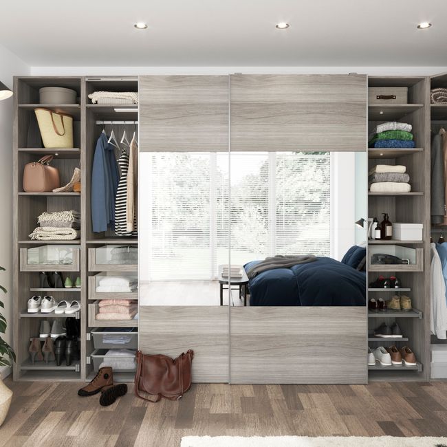 Korpus GoodHome Atomia 58 x 225 x 100 cm dąb szary