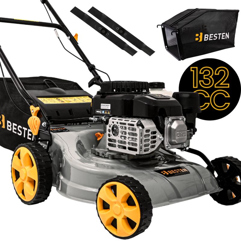 Kosiarka spalinowa z napędem BESTEN 132cc 41 cm z koszem i olejem 1 szt.