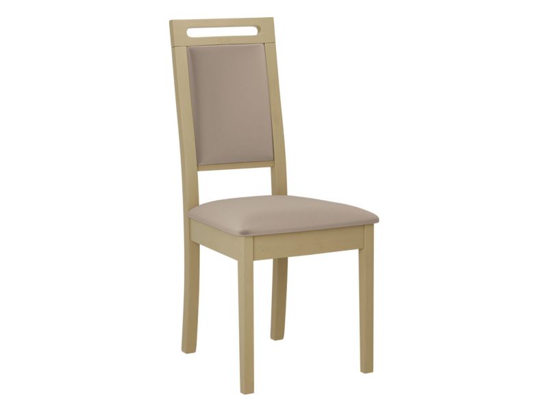 Krzesło MIRJAN 24 tapicerowane Roma XV dąb sonoma/plusz jasny beż 1 szt. | Majsterkowanie w ...