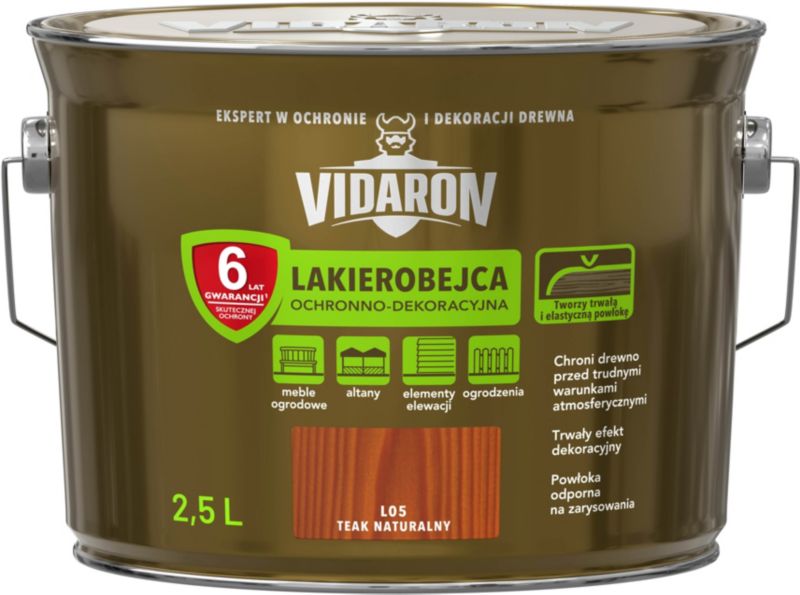 Lakierobejca Vidaron teak naturalny 2,5 l | Majsterkowanie w Castoramie