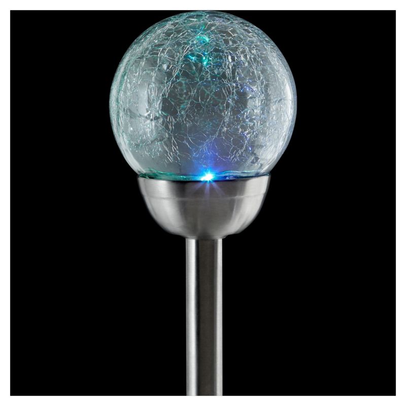 Lampa ogrodowa solarna LED Blooma 5000 K pęknięte szkło