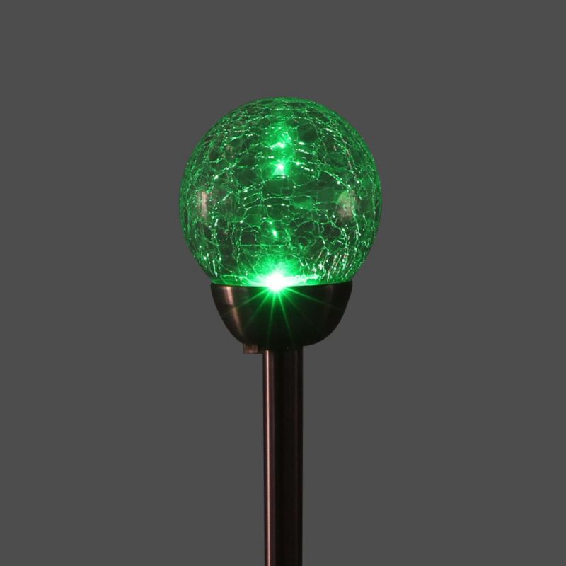 Lampa ogrodowa solarna LED Blooma 5000 K pęknięte szkło
