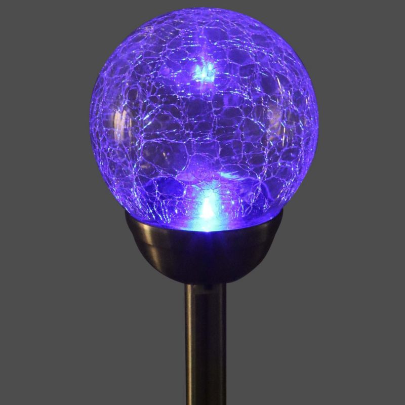 Lampa ogrodowa solarna LED Blooma 5000 K pęknięte szkło