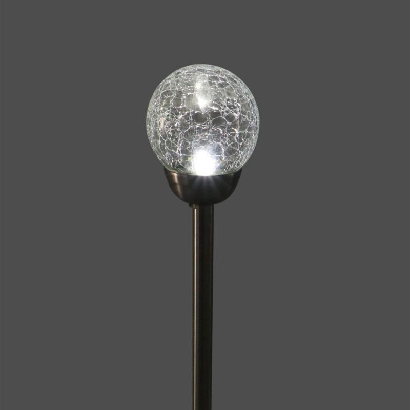 Lampa ogrodowa solarna LED Blooma 5000 K pęknięte szkło