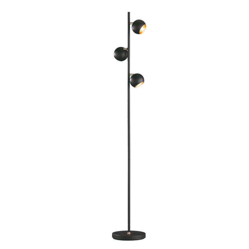 Lampa podłogowa stojąca Trio Dakota czarna 3 x G9 x 10W wym: 155 x 23 x ...
