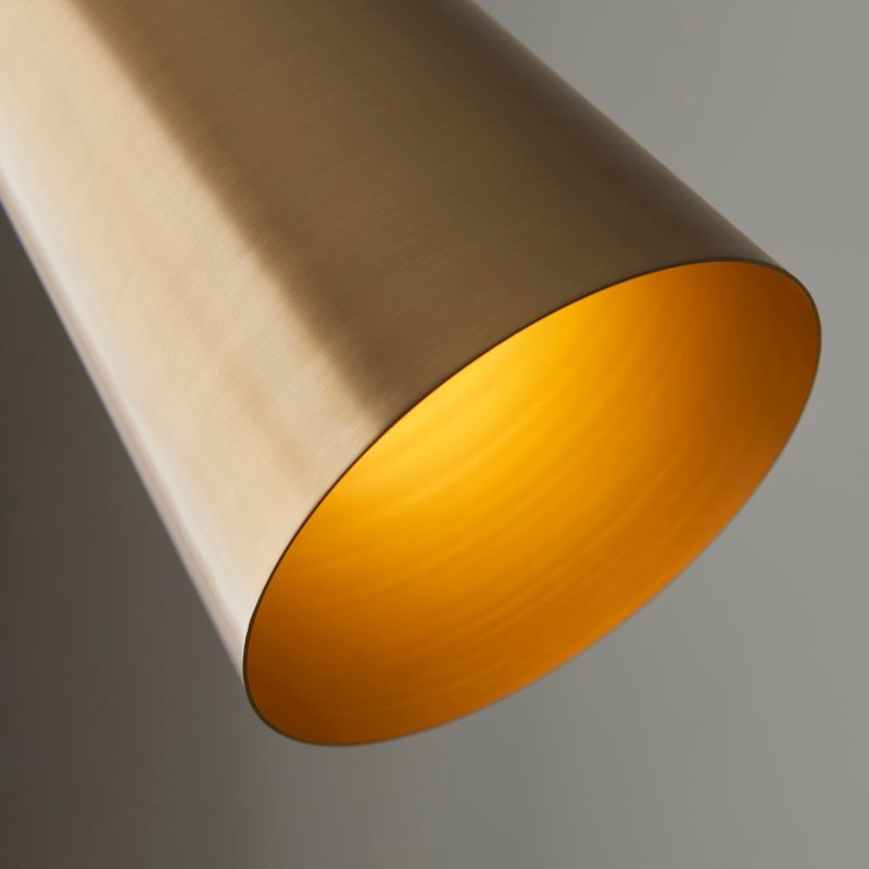 Lampa stojąca designerska tuba Endon KARNA NEW antyczna mosiężna ...