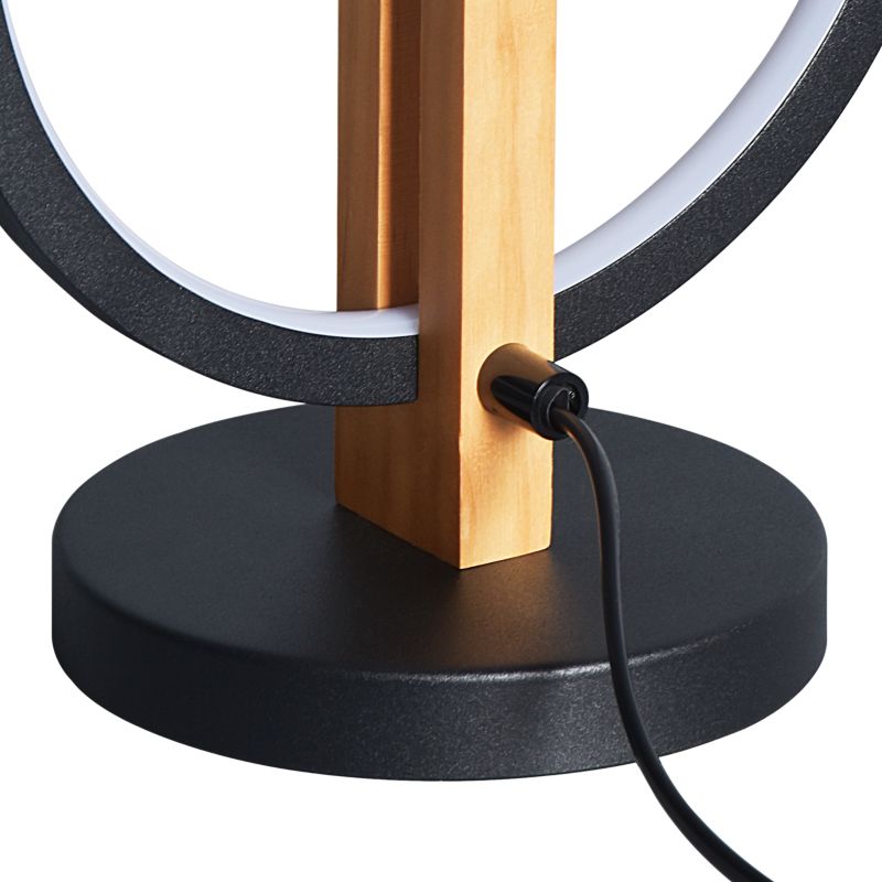 Lampa stołowa GoodHome Shadbush 1100 lm 4000 K czarno drewniana