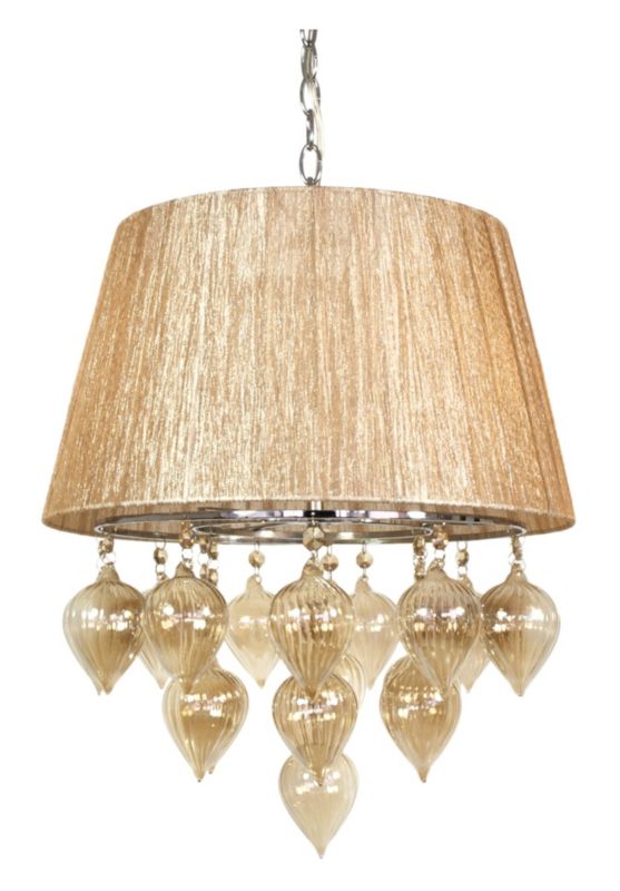 Lampa sufitowa Candellux Elissa chromowana-beżowa wym: 135 x 40 x 40 cm ...