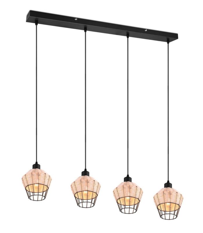 Lampa sufitowa wisząca RL Borka brązowo-czarna wym: 150 x 95 x 17,5 cm ...