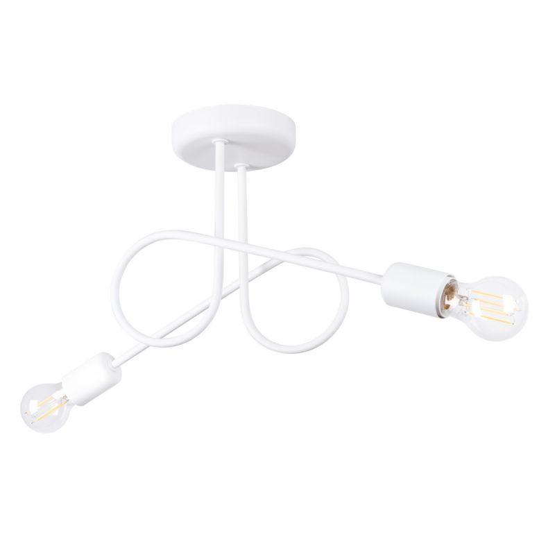 Lampa sufitowa wisząca Sollux Lighting Loop 4122 biała szerokość 57 cm ...