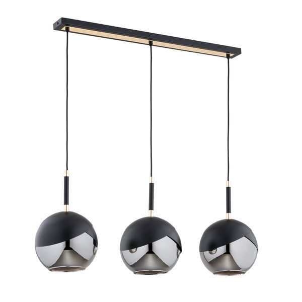 Lampa wisząca Alfa Rido czarno-złota wym: 90 x 20 x 95 cm 3xE27 x 15W 1 ...
