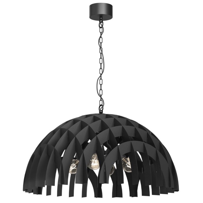 Lampa wisząca Luminex Space czarny matowy wym: 150 x 80 x 80 cm 4xE27 x ...
