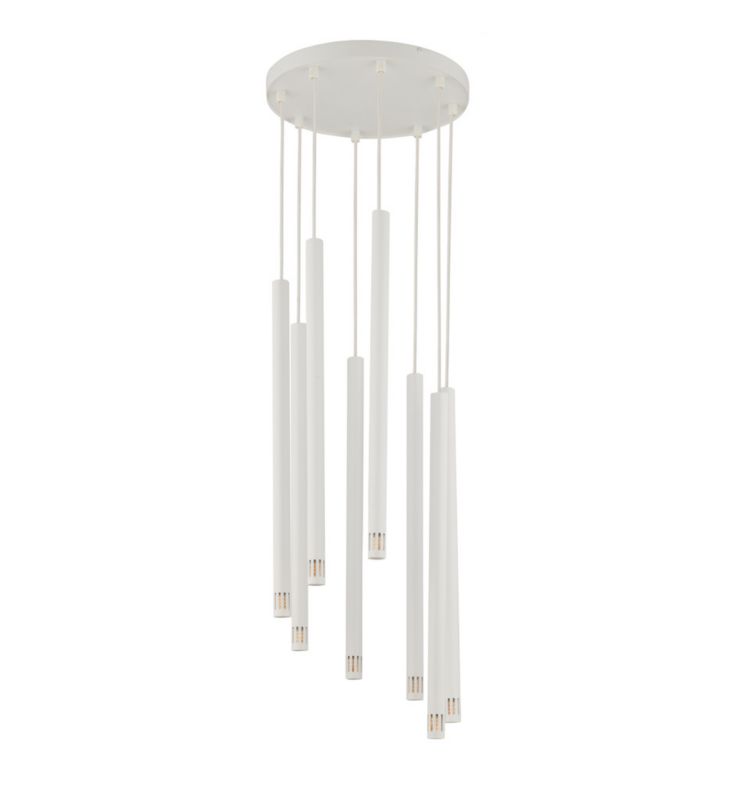 Lampa wisząca Sigma Lighting Sopel Laser 3711 biała nowoczesna 8xG9 x 1 szt. | Majsterkowanie w ...