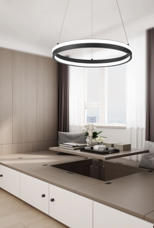 Lampa wisząca Proxima 2400 lm 3000 - 4000 K czarna | Majsterkowanie w ...