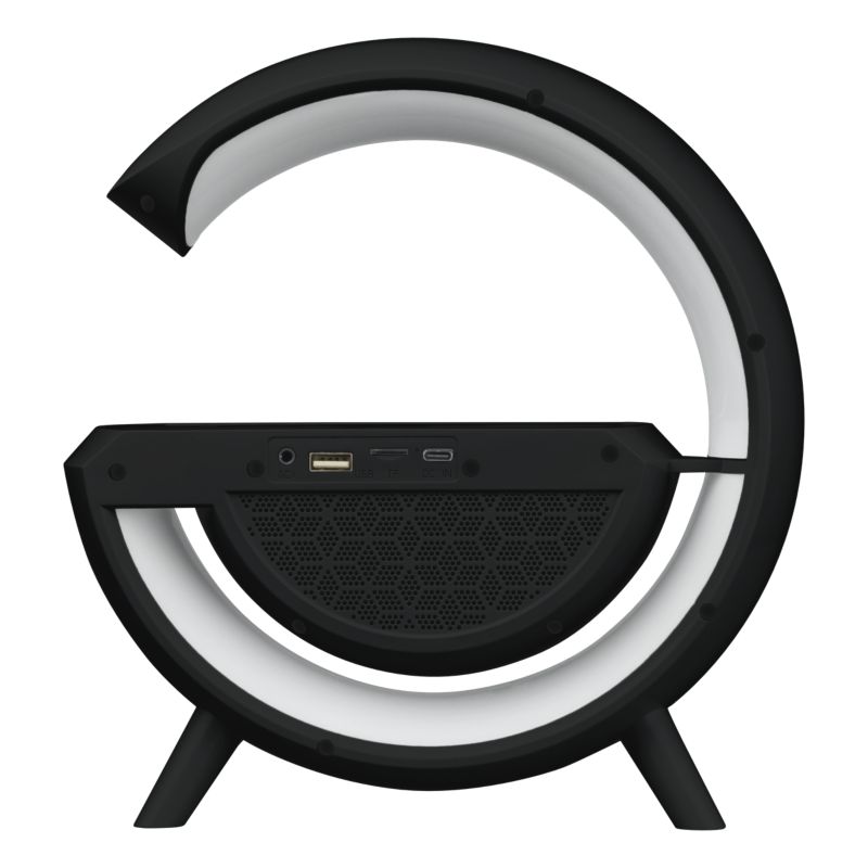 Lampka biurkowa DPM z głośnikiem BT RGB czarna