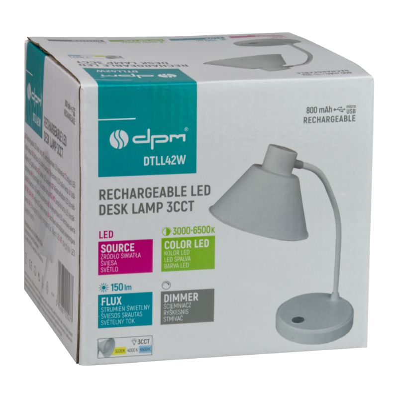 Lampka biurkowa LED DPM CCT biała