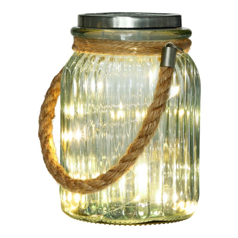 Lampka solarna słoik 2300 K zielona