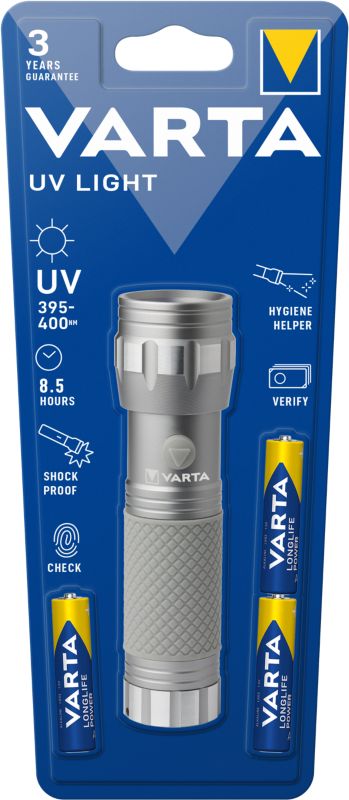 Latarka UV Varta aluminiowa
