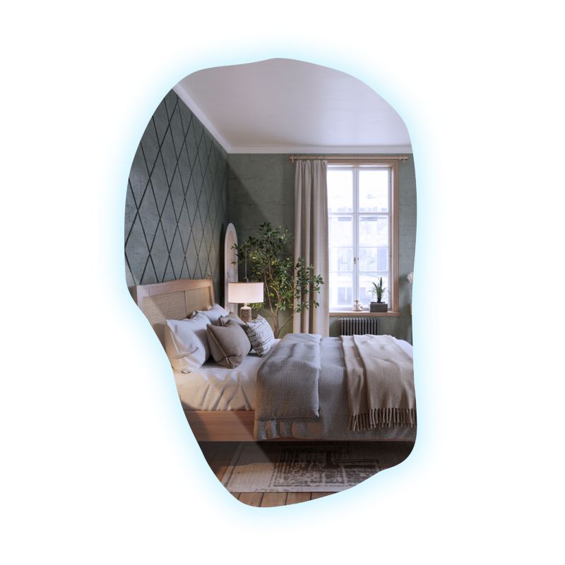 Lustro LED zimne Tulup 90 x 58,5 cm do Salonu i Łazienki 1 szt ...