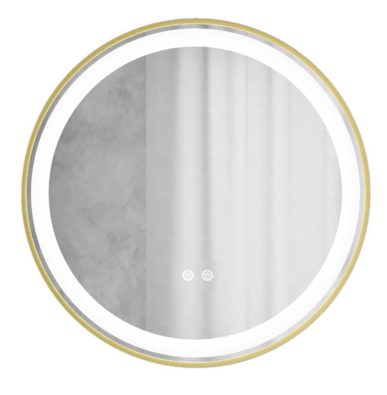 Lustro Okrągłe Podświetlane Granitan Aria Ergonomiczne Led 60x60 Złote ...