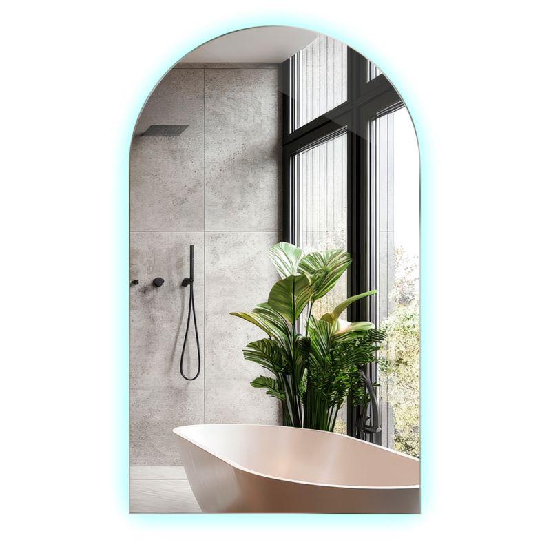 Lustro Owalne Ścięte LED Tulup 45x80 cm Zimne Do Przedpokoju 1 szt ...