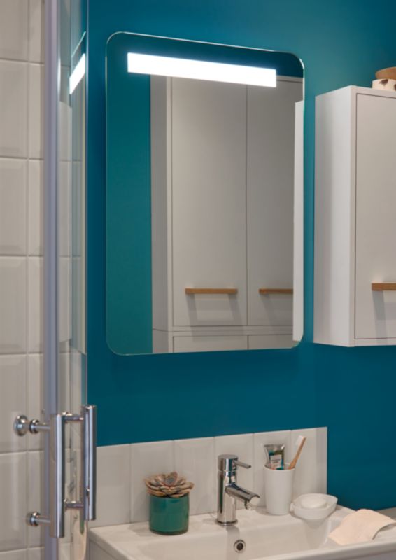 Lustro prostokątne Cooke&Lewis Colwell 70 x 50 cm z oświetleniem LED