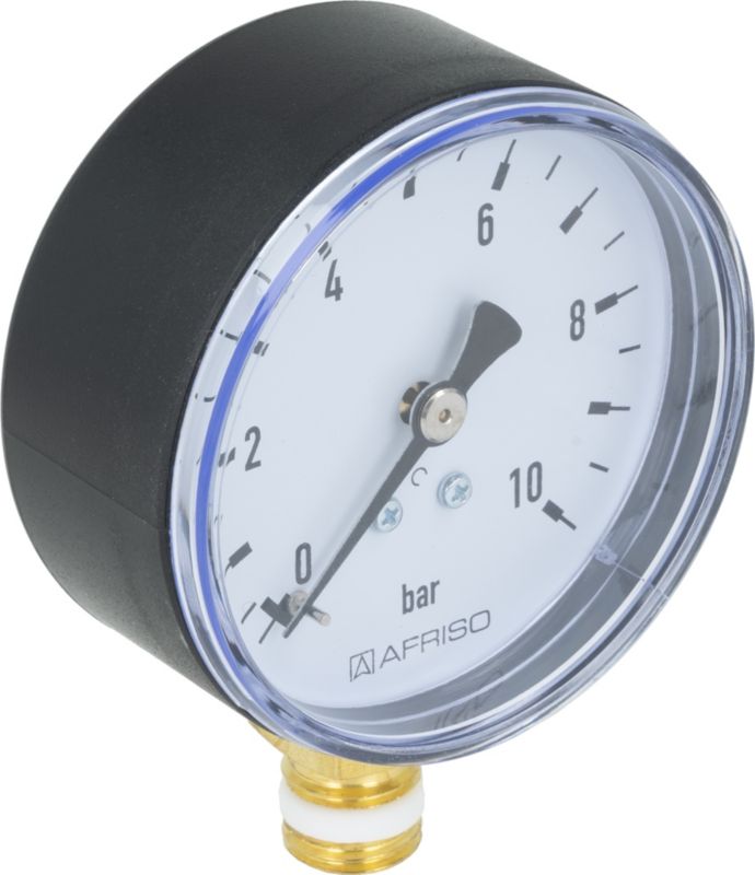 Manometr grzewczy Afriso M63 R 0-10 bar pionowy | Majsterkowanie w Castoramie