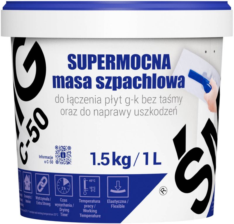 Masa szpachlowa Śmig C-50 1,5 kg | Majsterkowanie w Castoramie