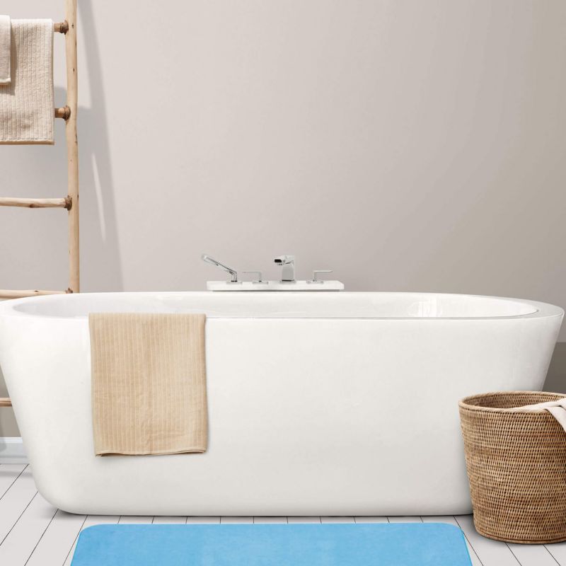 Mata łazienkowa diatomitowa Springos 60x40x0,9 cm antypoślizgowy dywanik niebieski 1 szt.