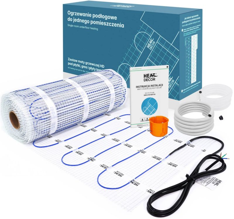 Mata grzewcza pod płytki HD-mat 150 W/m2 50 cm zestaw 8 m2 | Majsterkowanie w Castoramie