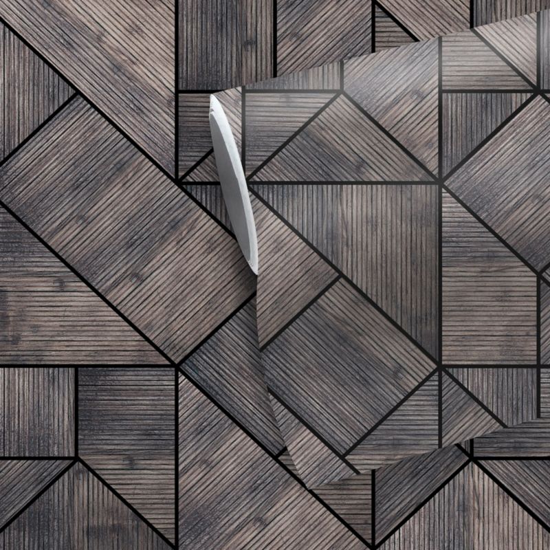 Mural winylowy na flizelinie GoodHome Tasi puzzle czarny ...