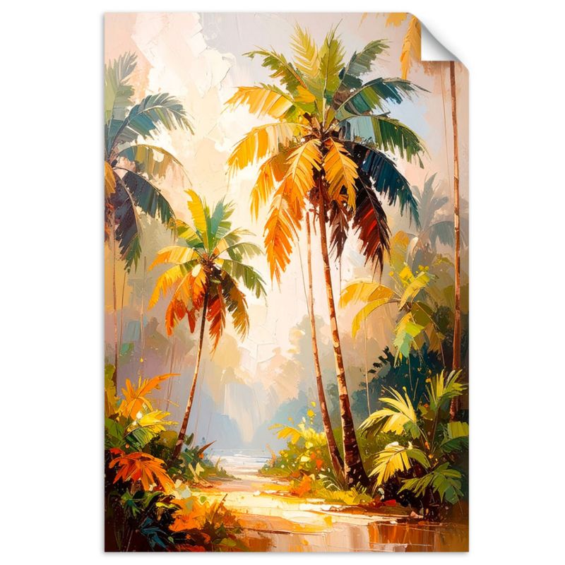 Naklejka na ścianę do salonu sypialni Feeby Palmy Dżungla Las Topikalny ...