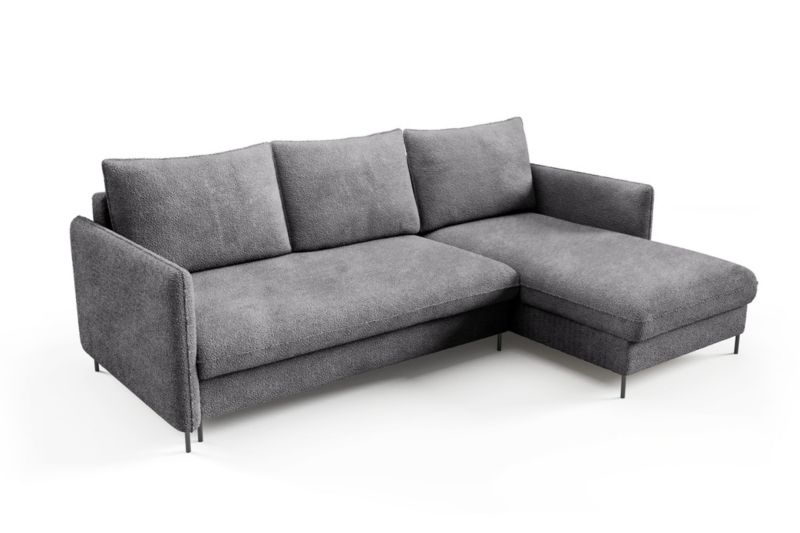 Narożnik Bettso Belis Boucle 216 x 165 cm z funkcją spania szary 1szt. | Majsterkowanie w Castoramie