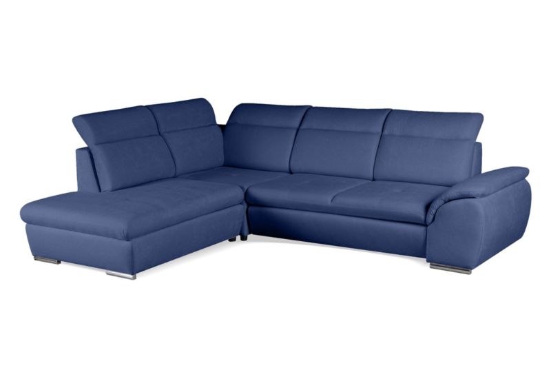 Narożnik lewostronny Bettso Zorian 277x228 cm z funkcją spania niebieski 1szt. | Majsterkowanie ...