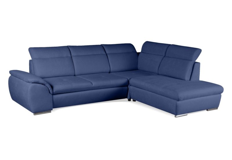 Narożnik prawostronny Bettso Zorian 277x228 cm z funkcją spania niebieski 1szt. | Majsterkowanie ...