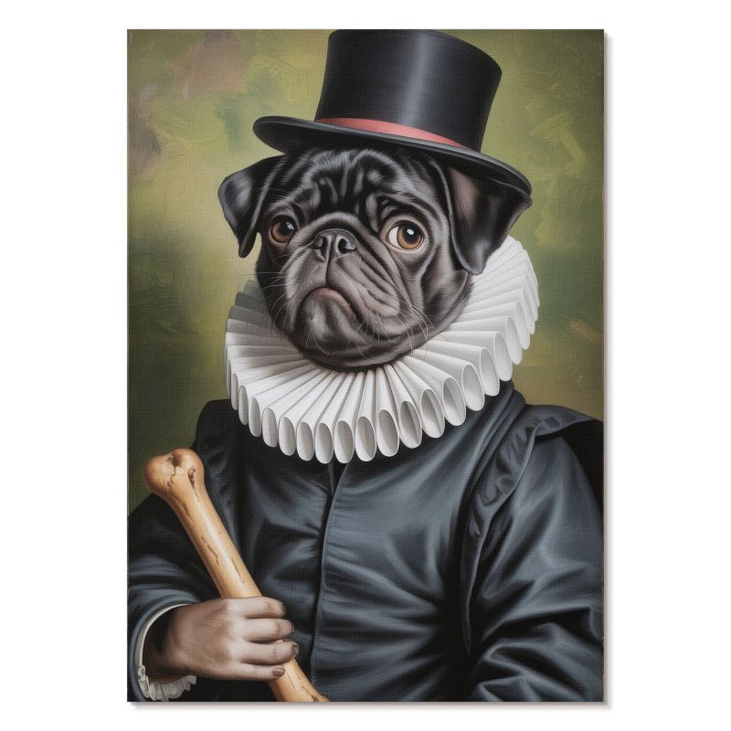 Nowoczesny Plakat na Płótnie Tulup 21x29,7 cm (A4) Pies arystokrata Do ...