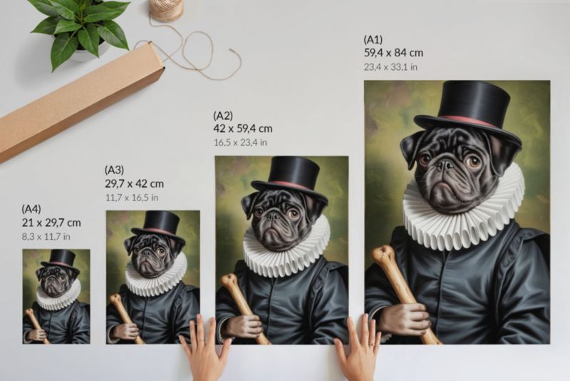 Nowoczesny Plakat na Płótnie Tulup 21x29,7 cm (A4) Pies arystokrata Do ...