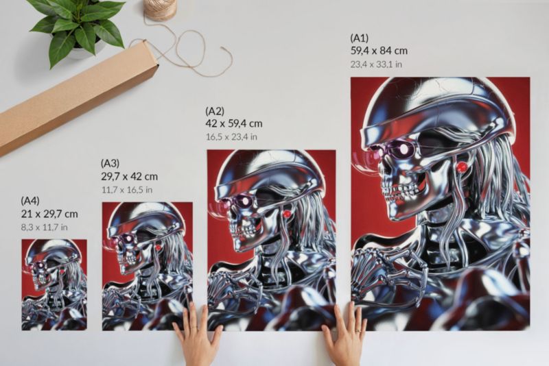 Nowoczesny Plakat na Płótnie Tulup 29,7x42 cm (A3) Robotyczna wizja Do ...