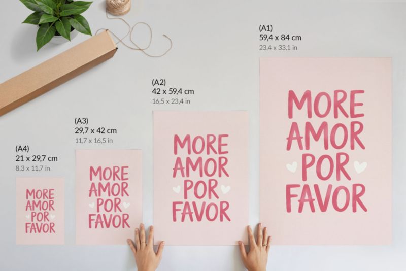 Nowoczesny Plakat na Płótnie Tulup 59,4,x84 cm (A1) Miłość tekst Do ...