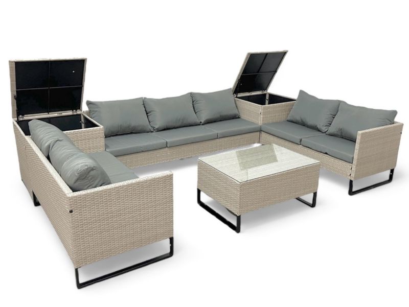 Nowoczesny zestaw ogrodowy MTG Malaga 7 osobowy różne kolory 1 kpl