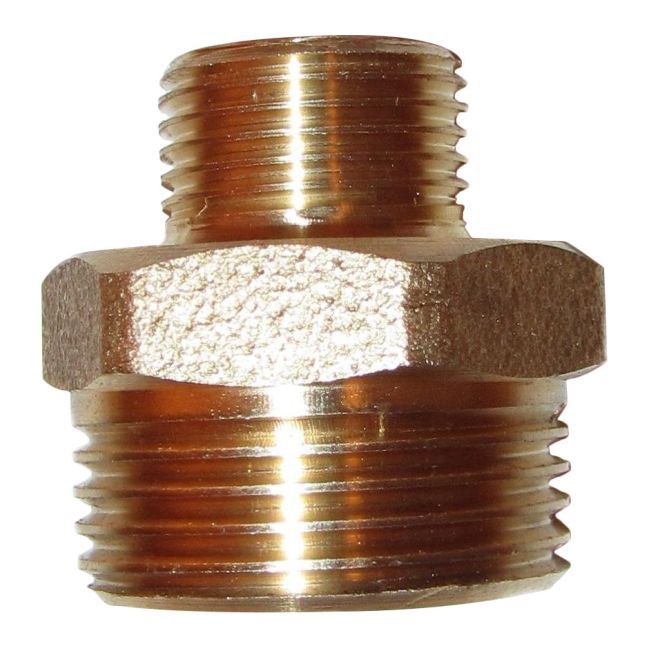 Nypel redukcyjny mosiądz gwint zewnętrzny / zewnętrzny 1/4" x 1/2 ...