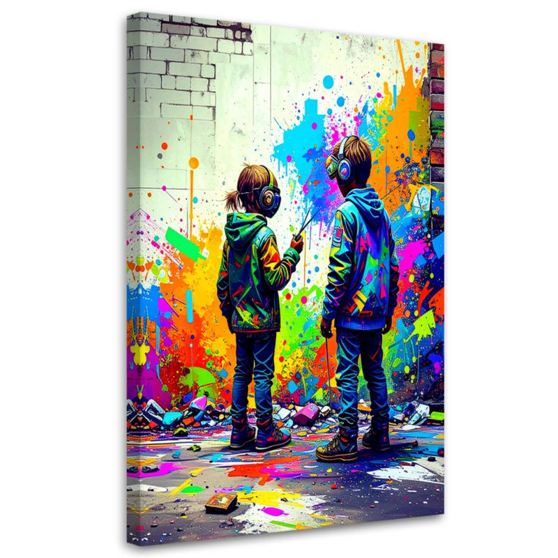 Obraz dla nastolatka Feeby Graffiti Street Art Kolorowa Abstrakcja ...