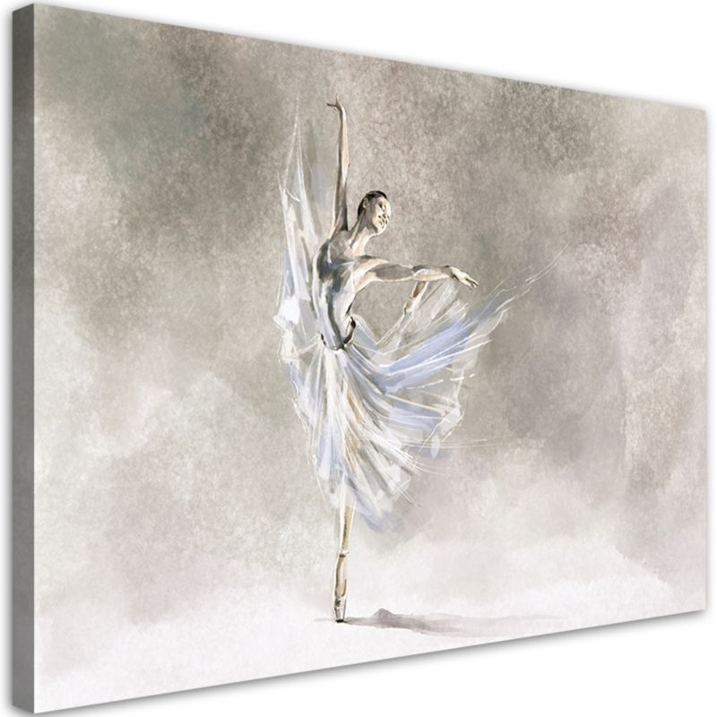 Obraz do salonu sypialni Feeby Baletnica Taniec Beżowy 60x40cm 1szt ...