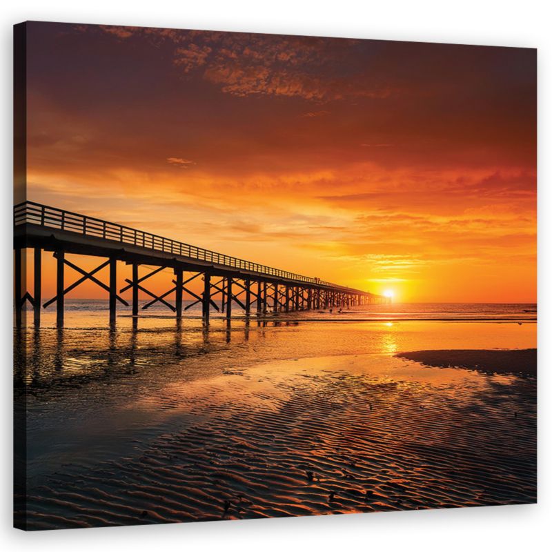 Obraz do salonu sypialni Feeby Morze Niebo Zachód Słońca 50x50 cm 1szt ...