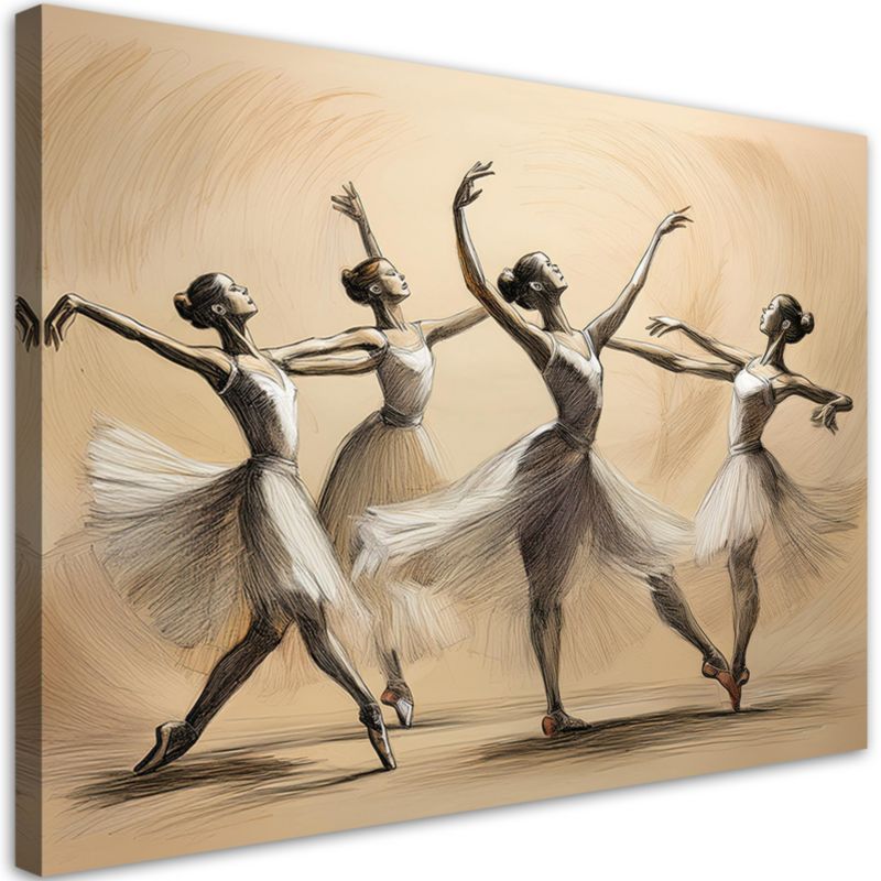 Obraz do salonu sypialni Feeby Tańczące Baletnice Vintage 120x80 cm ...