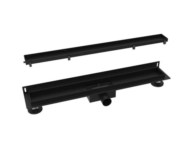 Odpływ liniowy przyścienny Purus 80 cm czarny | Majsterkowanie w Castoramie